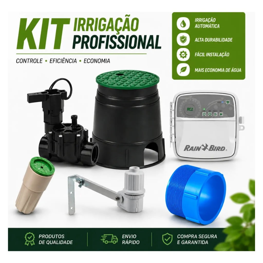 Kit Automação Irrigação 2 Setores Controlador Rc2 Wifi - Doutor Irrigação